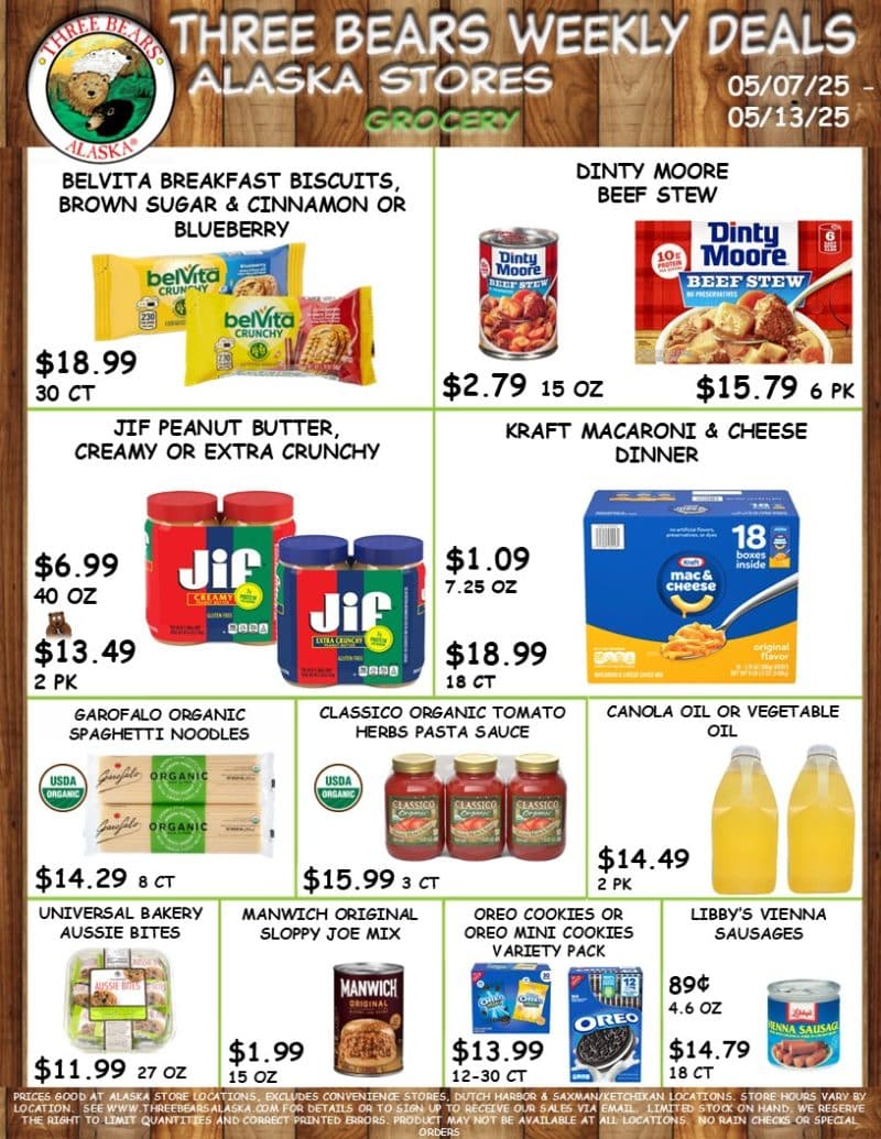1 Three Bears Alaska Weekly Sales Alaska Locations - Three Bears Alaska